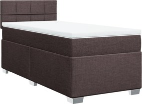 Box spring postel s matrací tmavě hnědá 80x200 cm textil 3288018