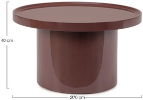 BIZZOTTO Odkládací stolek OTILIA cihlový ø70 cm 0734609