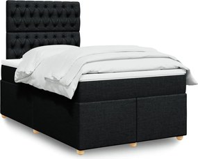 Box spring postel s matrací černá 120x200 cm textil 3291256
