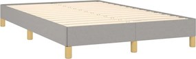 Box spring postel s matrací světle šedá 120x190 cm textil 3269800