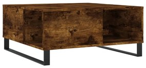 Konferenční stolek kouřový dub 80x80x36,5 cm kompozitní dřevo - Default Title