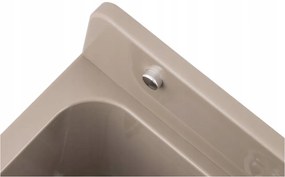 Sink Quality Universe, univerzální plastová výlevka 50x34x31 cm + sifon, 1-komorová, béžová, SKQ-KGK50-B