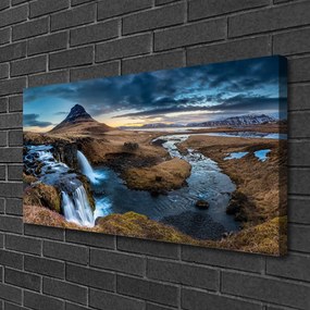 Obraz na plátně Vodopád Řeka Krajina 125x50 cm