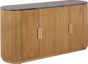 Designová komoda Ifama 170 cm zelený mramor / mango