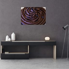 Skleněný obraz - Čokoládový cupcake (70x50 cm)