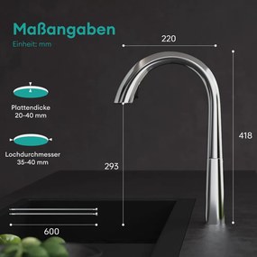 design kuchyňská baterie DOPORRO Bogen
