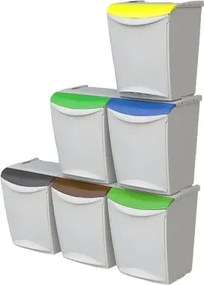 Denox Ekosystem zelený / Odpadkový koš / Tříděný odpad - sklo / 25 l /