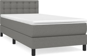 Box spring postel s matrací tmavě šedá 90x190 cm textil 3140338