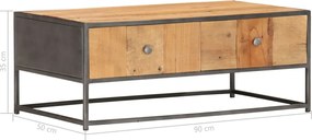 vidaXL Konferenční stolek 90 x 50 x 35 cm masivní recyklované dřevo [286530]