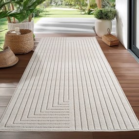 Krémový vnitřní a venkovní běhoun 80x250 cm Nova 1202 – Ayyildiz Carpets