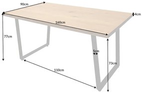 Massive home | Jídelní stůl LOFT 160cm dub přírodní