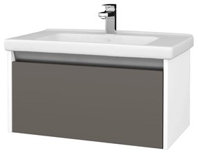 Dřevojas Koupelnová skříň BONO SZZ 80 (umyvadlo Harmonia) Varianta: N03 Graphite / N03 Graphite