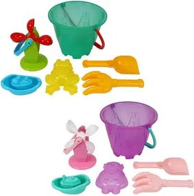 TEDDIES Sada na písek a k vodě / Kbelík, mlýnek a doplňky / plast / 20