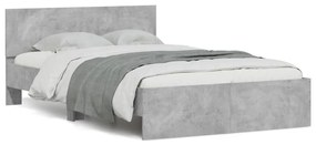 Rám postele s čelem betonově šedý 120 x 190 cm