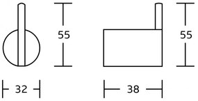 Mexen příslušenství, Aron držák na ručník, 1-háček, černá, 7088135-70