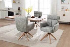 Designová otočná židle Maddison zelená / dub