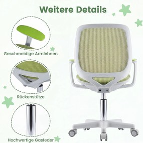 Costway Výškově nastavitelná dětská otočná židle s brzdou, ergonomická psací