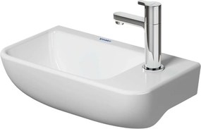 Duravit ME by Starck - Umývátko 40x22 cm, bez přepadu, otvor pro baterii vpravo, DuraShield, bílá 071740AA00
