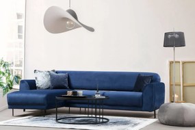 Designová sedačka Haylia 287 cm modrá - levá