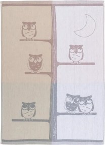 Bellatex Kuchyňská utěrka 1 ks 50x70 cm Sova Béžová