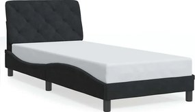 Rám postele bez matrace černý 90x190 cm samet 3207895