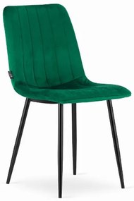 Sametová jídelní židle Verona zelená