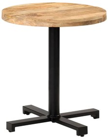 Bistro stůl kulatý Ø 70 x 75 cm hrubé mangovníkové dřevo 320267