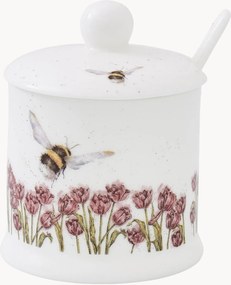 Cukřenka's lžičkou z kostního porcelánu Bumble Bee
