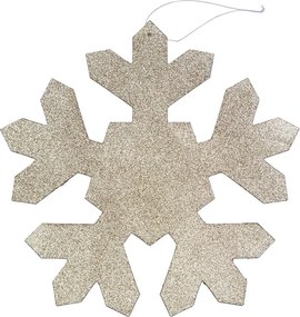 Vánoční ozdoba vločka I, pr. 80 cm, zlatá, překližka, venkovní