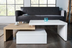 Bighome - Konferenční stolek STEPS II – bílá, hnědá
