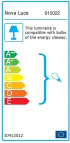 NV 910022 Venkovní nástěnné svítidlo NERO hliník bílé skleněný difuzor GU10 2x7W 220-240V IP54 bez žárovky světlo nahoru a dolů - NOVA LUCE