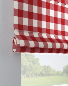 Římská roleta Capri barva červená látka vzorované