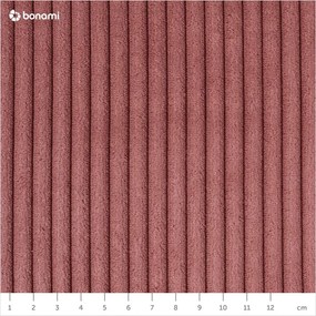 Růžová manšestrová rozkládací/s úložným prostorem rohová pohovka Voltaire – Bobochic Paris