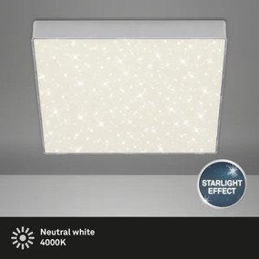 Briloner 7078-414 - LED Stropní svítidlo STAR SKY LED/21W/230V 28x28 cm stříbrná