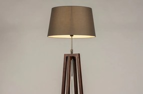 Stojací designová lampa Paola Grey and Dark Brown