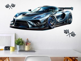 Auto supersport textilní přelepitelná samolepka na zeď arch 191 x 75 cm