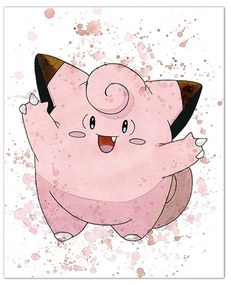 Obraz s motivem Pokémon - 4 rozměry Rozměr: 13x18 cm, Varianta: Clefairy