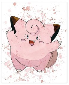 Obraz s motivem Pokémon - 4 rozměry Rozměr: 30x40 cm, Varianta: Clefairy