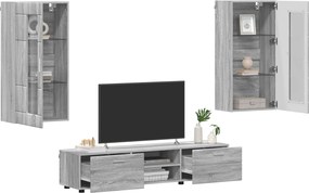 Sestava TV skříněk FLORIN 3 ks Šedá Sonoma Kompozitní dřevo 3397930