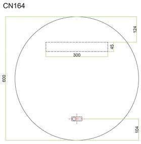 Mereo zrcadlo kulaté 60 cm s LED osvětlením CN164