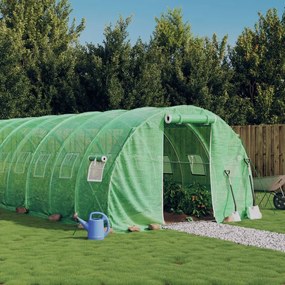 Skleník s ocelovým rámem zelený 36 m² 12 x 3 x 2 m 3188043