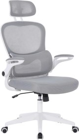 XXXLutz OTOČNÁ ŽIDLE, síťovina, šedá, bílá Carryhome - Otočné židle - 001884003702
