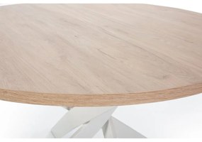 Kulatý jídelní stůl s deskou v dubovém dekoru ø 120 cm Ther – Marckeric