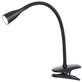 RABALUX Stolní LED lampa s klipem JEFF, 4,5W, teplá bílá, černá 004197