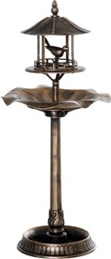 Outsunny Vanička pro ptáky 3 v 1 Ø 50 x 113H cm polypropylen Antik Bronz