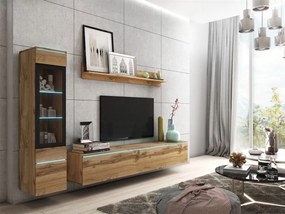 Moderní obývací stěna Vafo, wotan + LED podsvícení