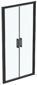 Ideal Standard Connect 2 - Sprchové dveře 1000 mm, černá/čiré sklo K9296V3