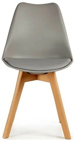 Gift Decor Moderní šedá jídelní židle (48 x 43 x 82 cm)