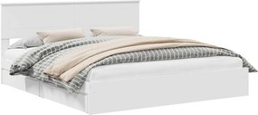 Postel s úložným prostorem Bílá 180 x 200 cm Kompozitní dřevo 3408431