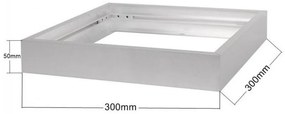 LED Solution Stříbrný přisazený LED panel s rámečkem 300 x 300mm 18W Premium Denní bílá 191069_191019